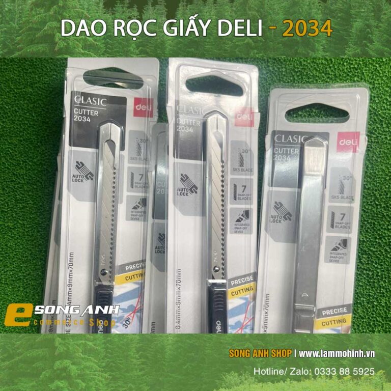 Dao rọc giấy Deli 2034 – Song Anh Shop